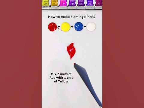 How to make Flamingo pink Color with Primary colors?🎨 #shorts #asmr # ...
