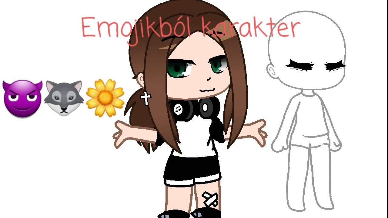 Emojikból karakter || part 2 || gacha club ||~ - YouTube