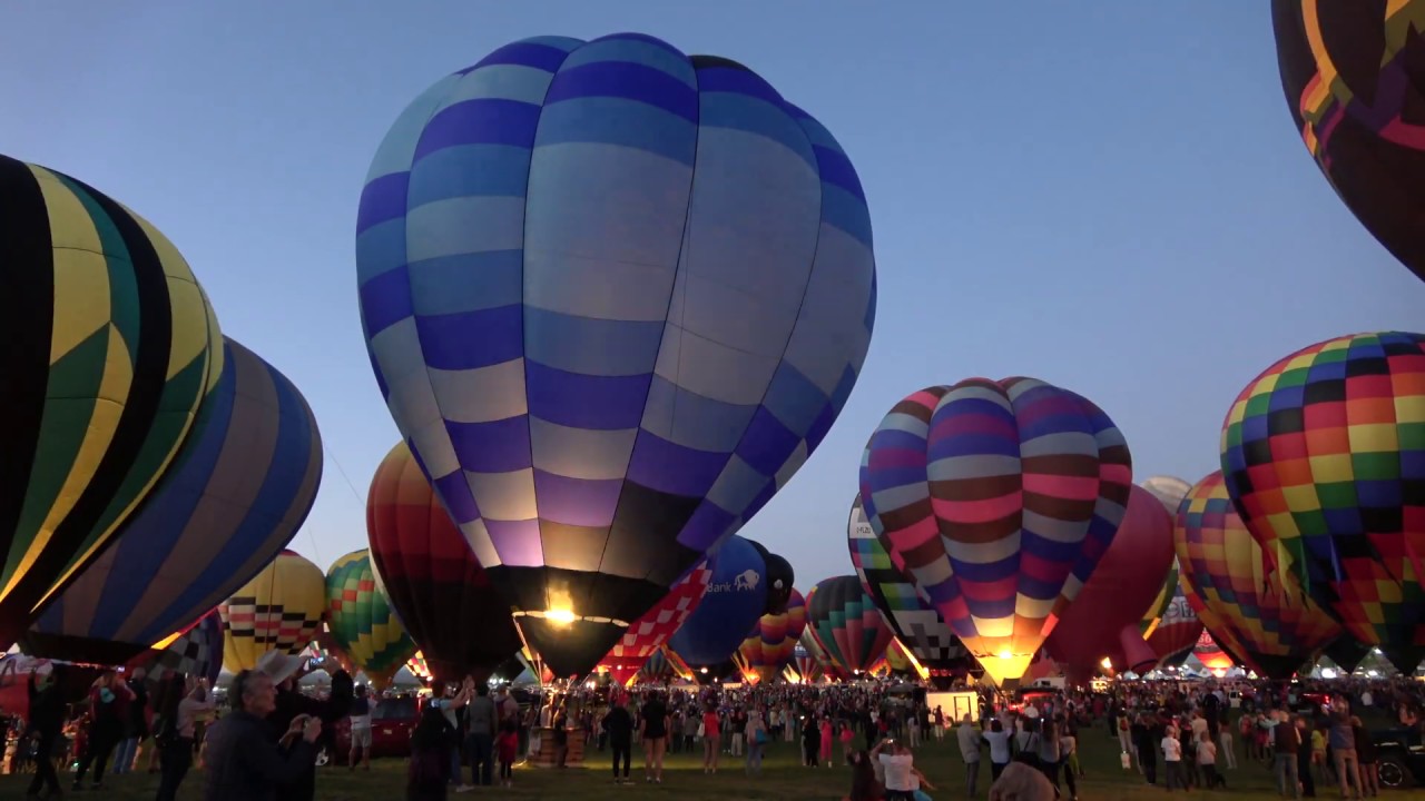 2019 Albuquerque International Balloon Fiesta Balloon Glow Time Lapse ...