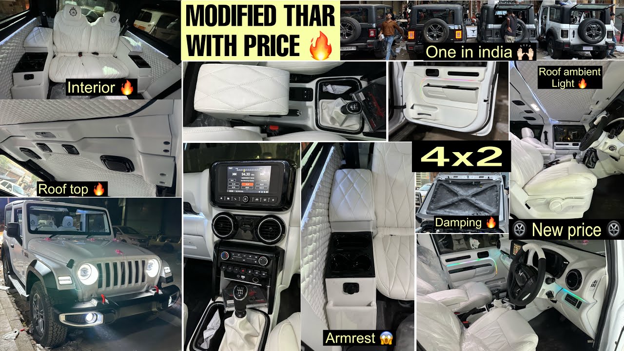 Thar 2023 modification 🤩 Thar modification with Price 🔥 Wrangler Bumper ...