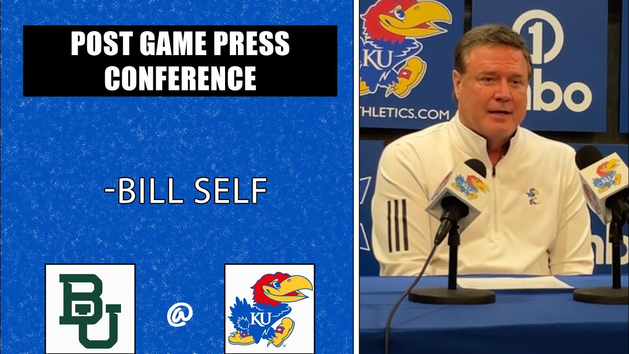 Bill Self reacts to Kansas' win over Baylor - YouTube