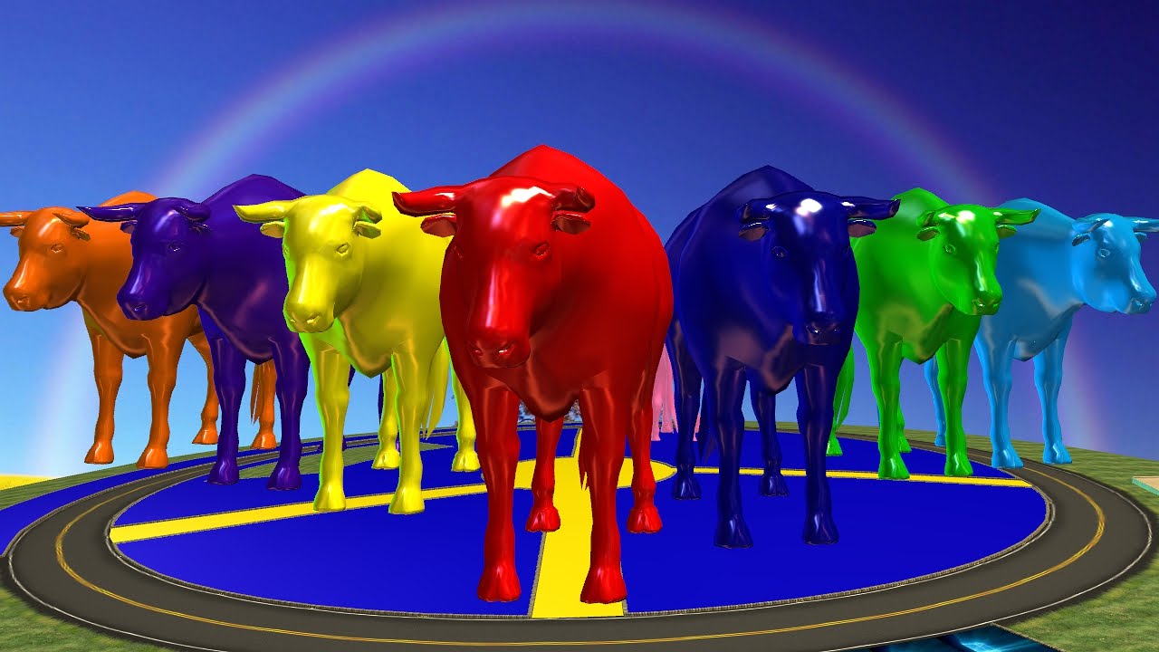 Learning Colourfull Color Song for Children | Bull Colour full Nursery ...