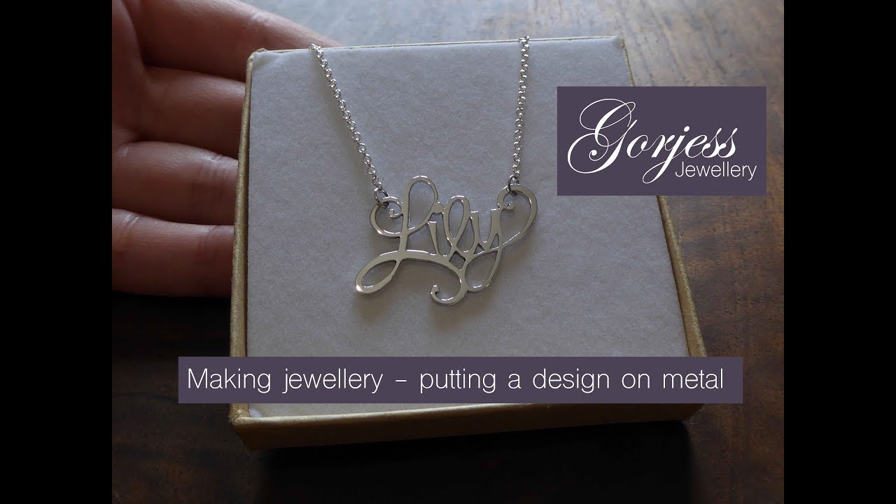 Making Jewellery - Drawing a design on silver sheet for a pendant - YouTube