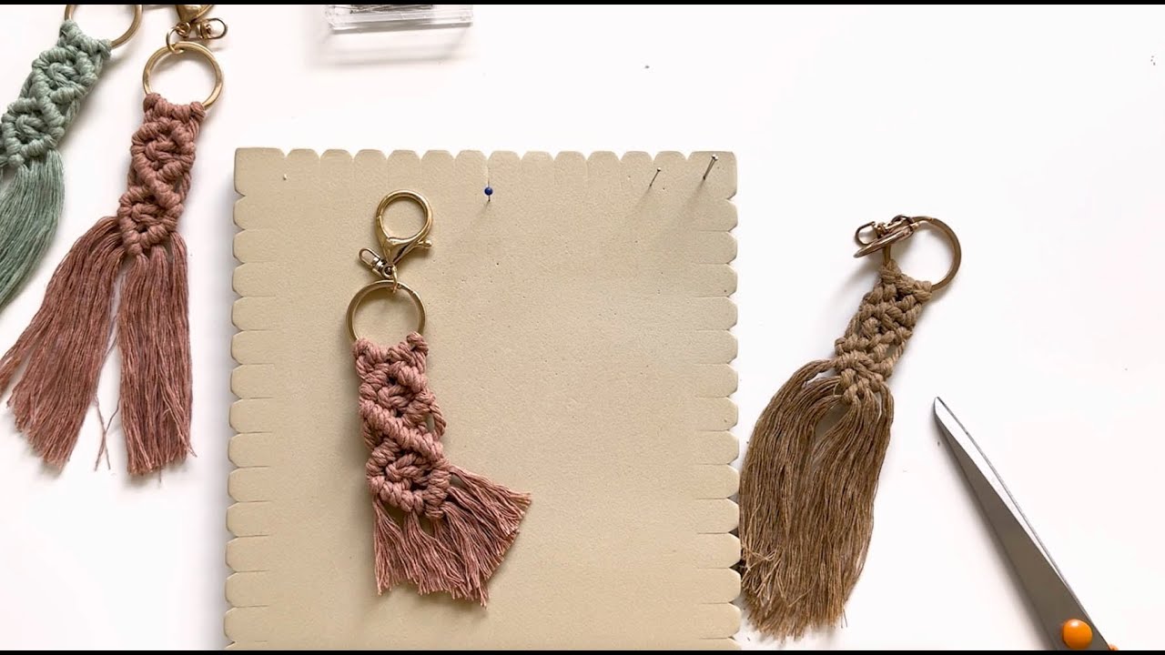DIY Macrame Keychain Set: Step-by-Step Tutorial - YouTube