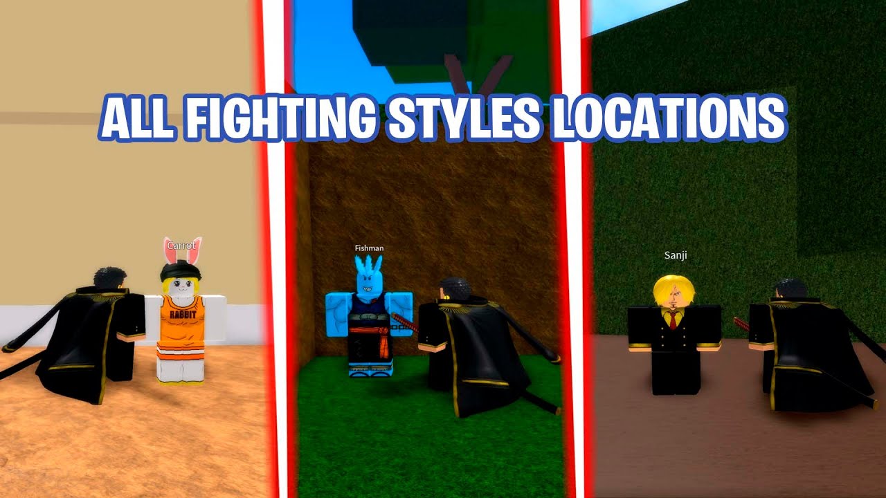 ALL FIGHTING STYLES LOCATIONS | Project One Piece | ROBLOX - YouTube
