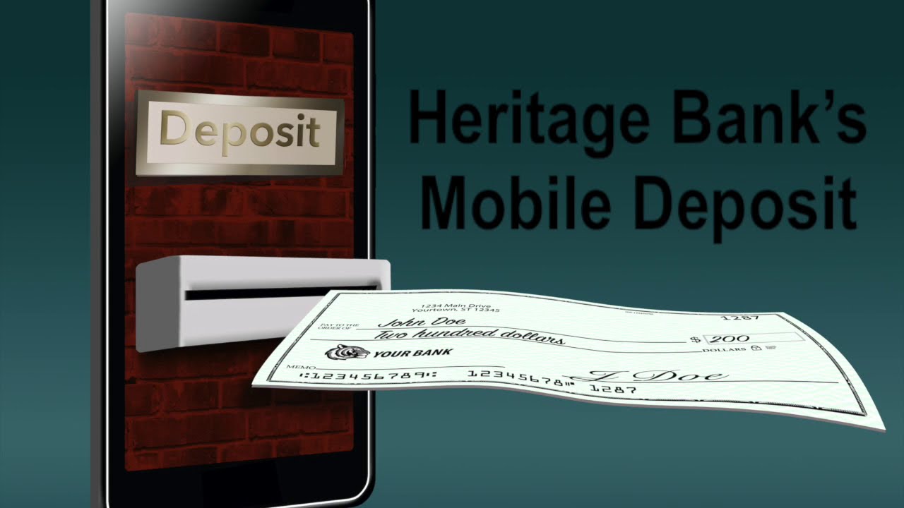 Mobile Deposit Instructions for Heritage Bank's Digital Banking - YouTube