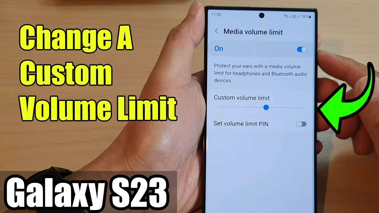 Galaxy S23's: How to Change A Custom Volume Limit - YouTube