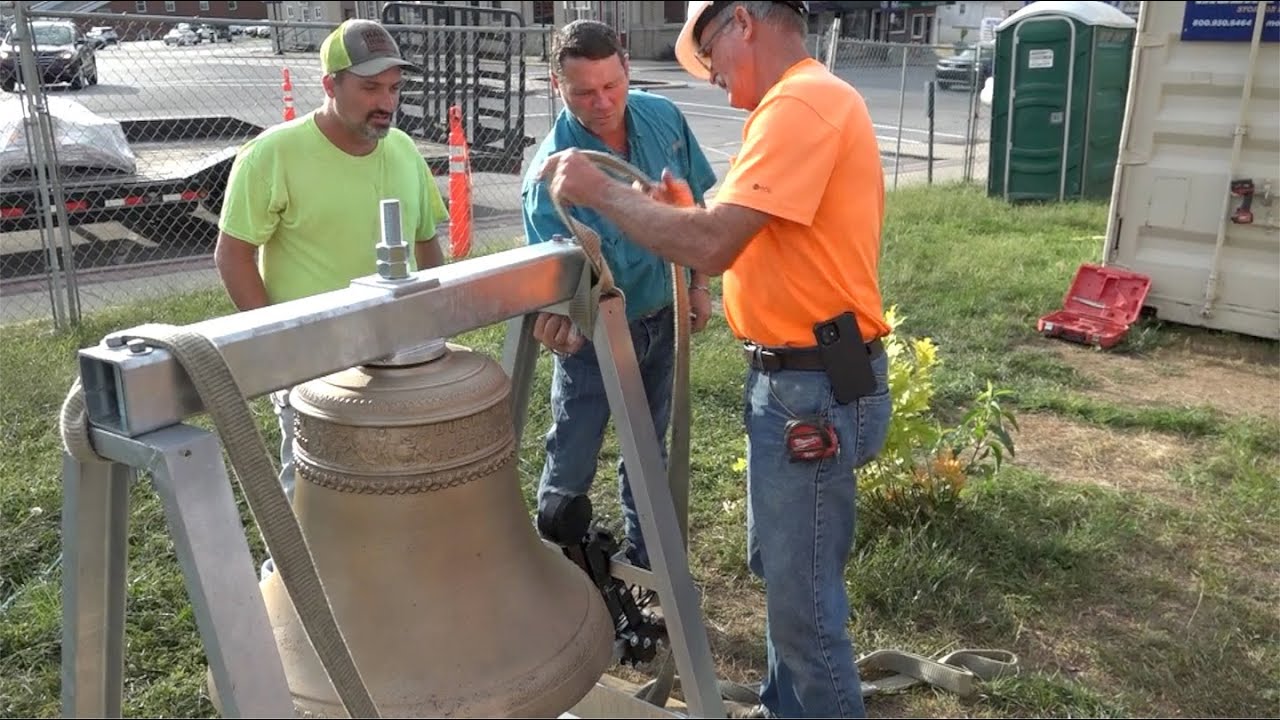 Placing the Refurbished Orange County Courthouse Bell Into the new ...
