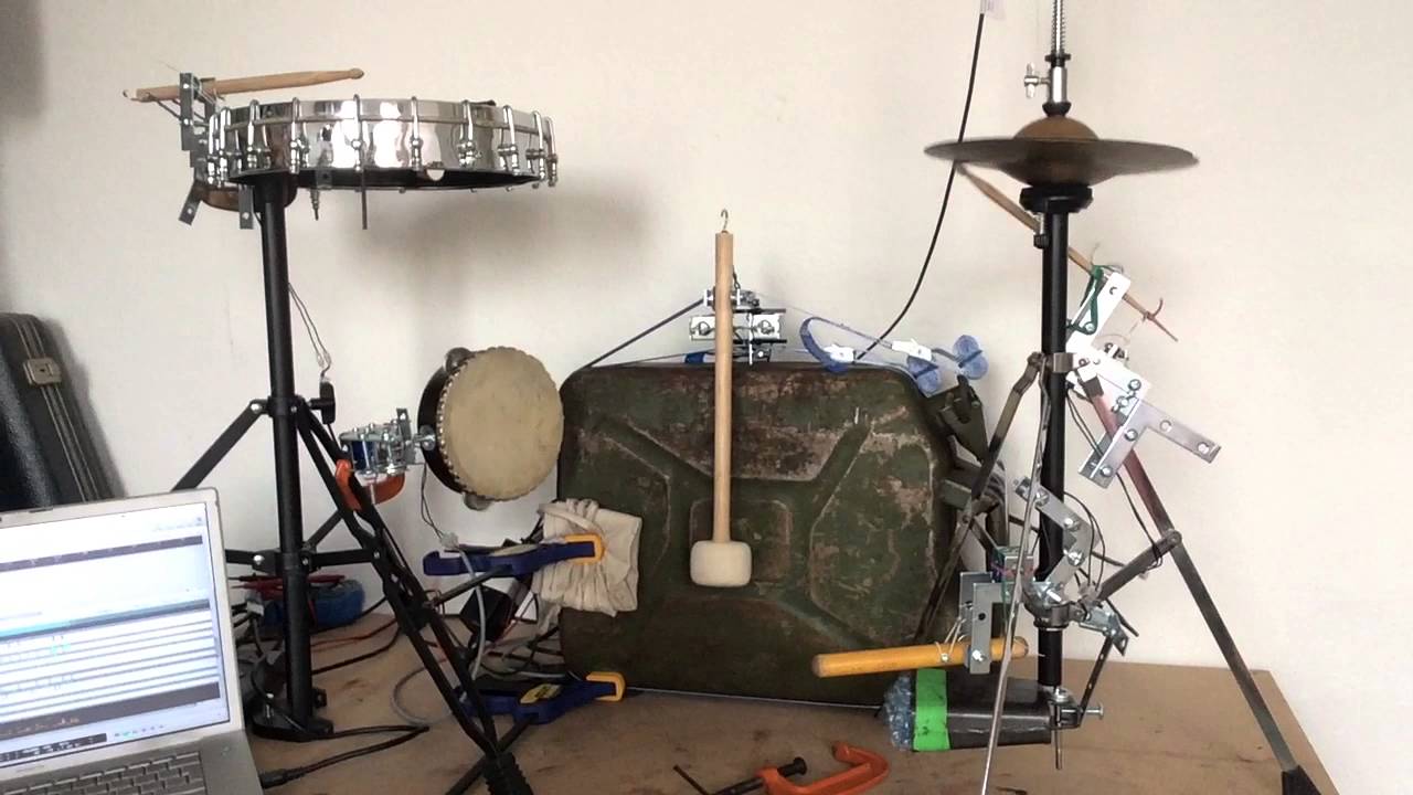 auto drumming midi robot updated version - YouTube