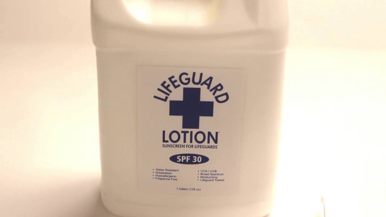 LIFEGUARD LOTION™ SUNSCREEN GALLON W/ PUMP (128 OZ.) SPF 30 - YouTube