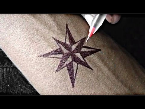 how to make a tranding tattoo with pen on arm / 2b art - YouTube