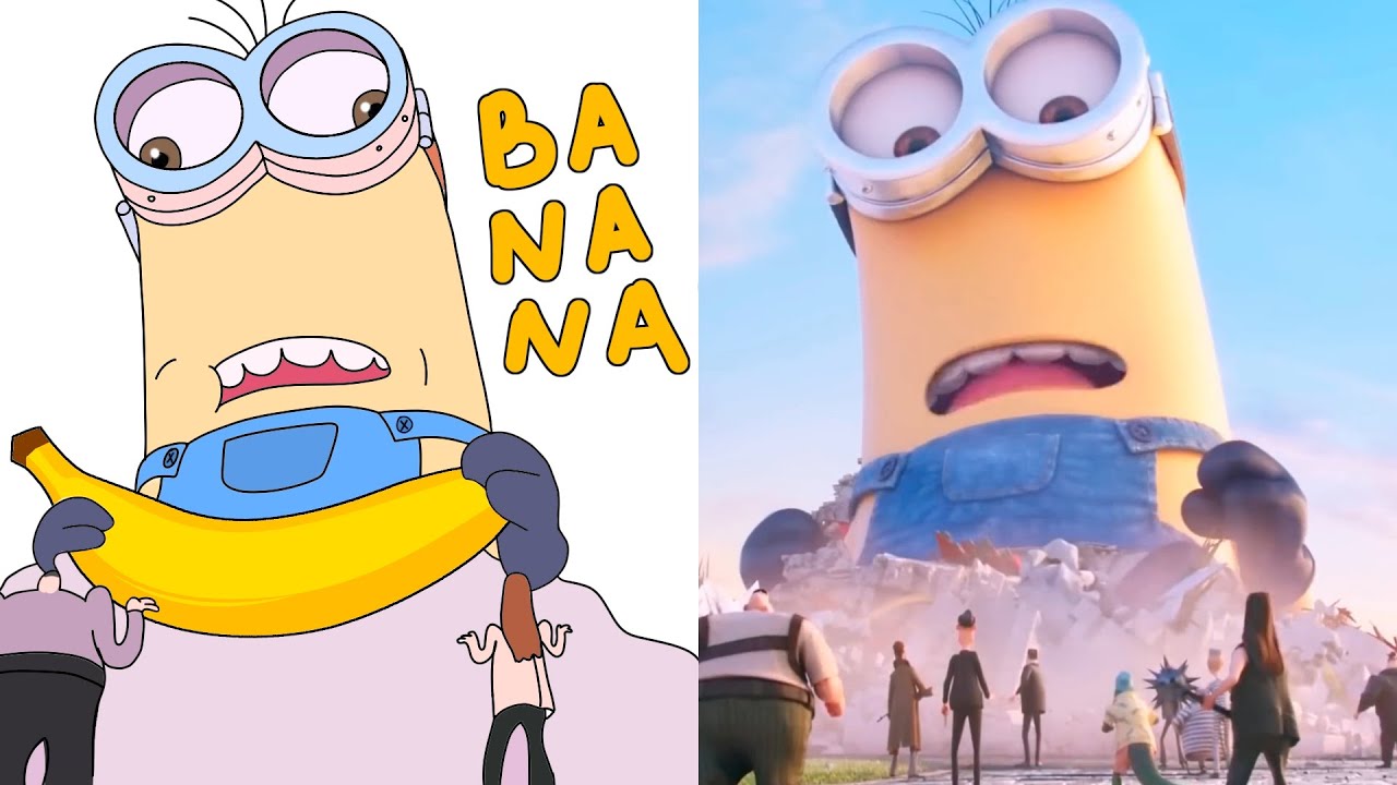 MINIONS Clips - Giant Minion | Funny Drawing Meme - YouTube