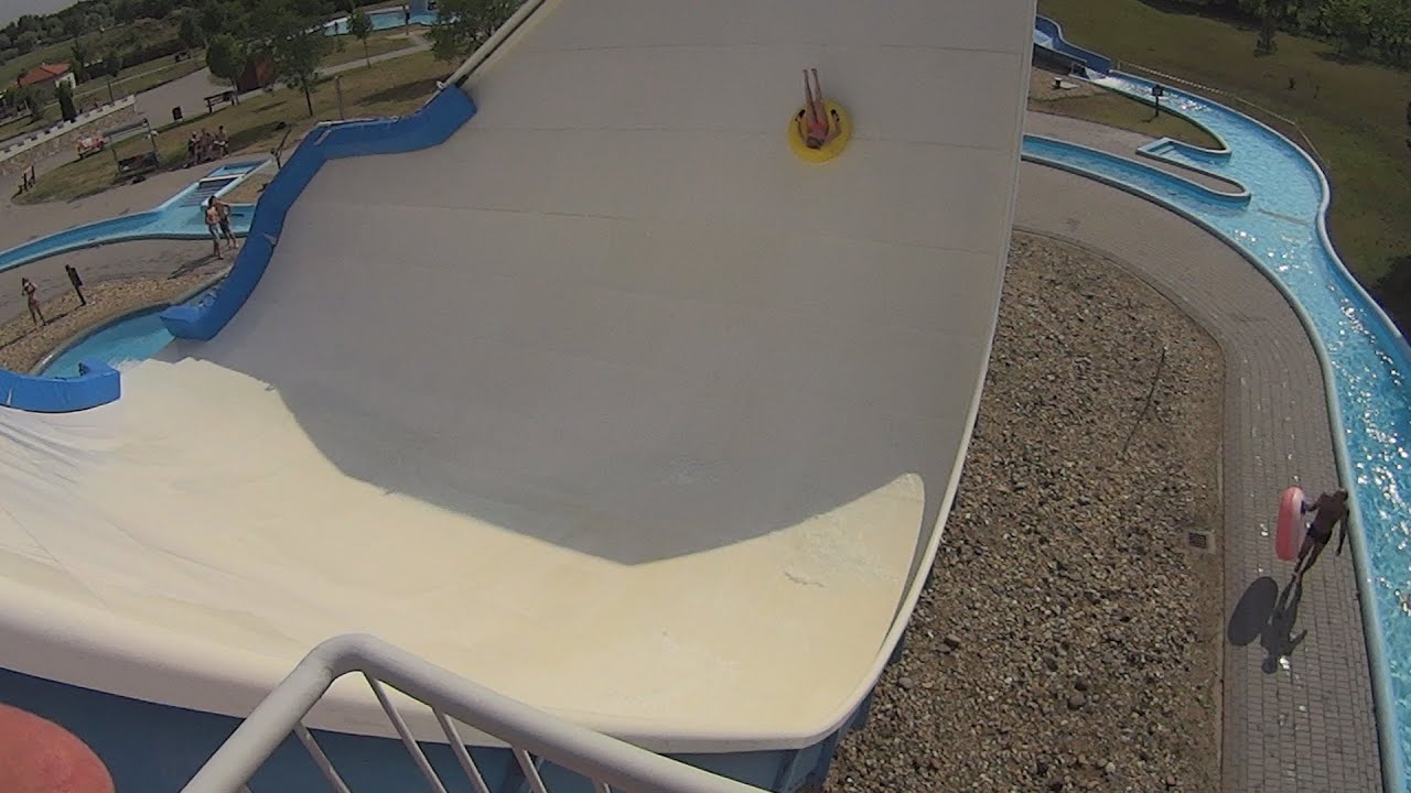X-Treme Pendulum Water Slide at AquaCentrum - YouTube