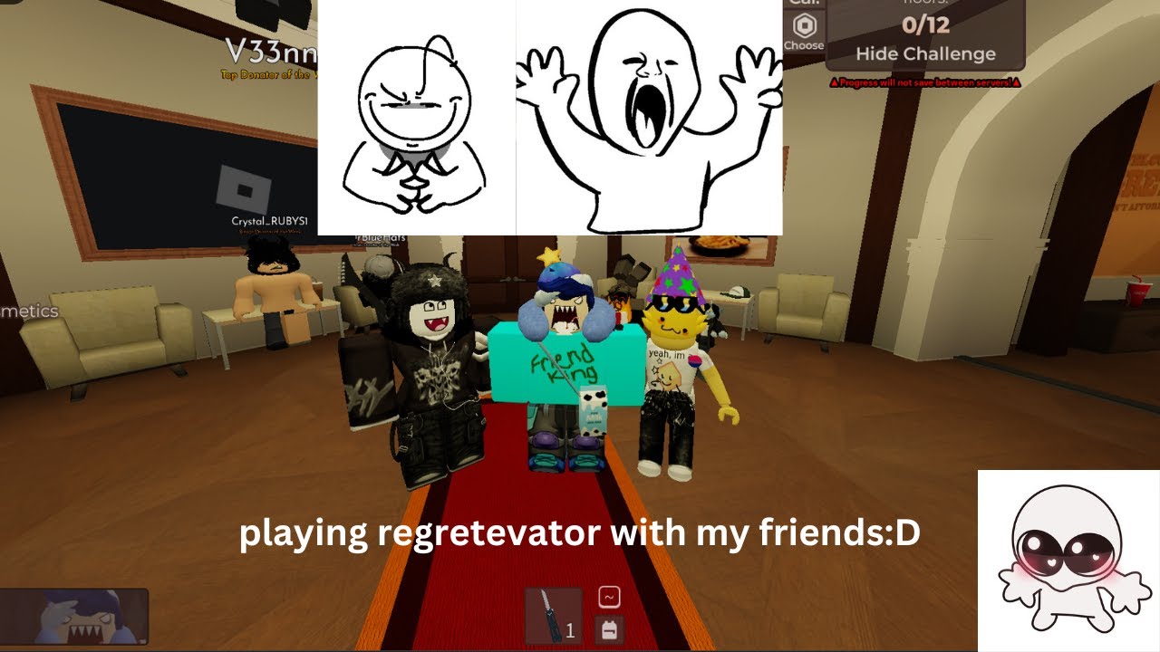 playing regretevator with my friends :D - YouTube