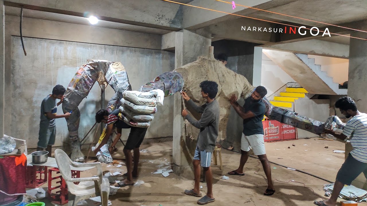 Narkasur Making Day 1 | Amigos Durgawadi - Amaral | Narkasur in Goa ...