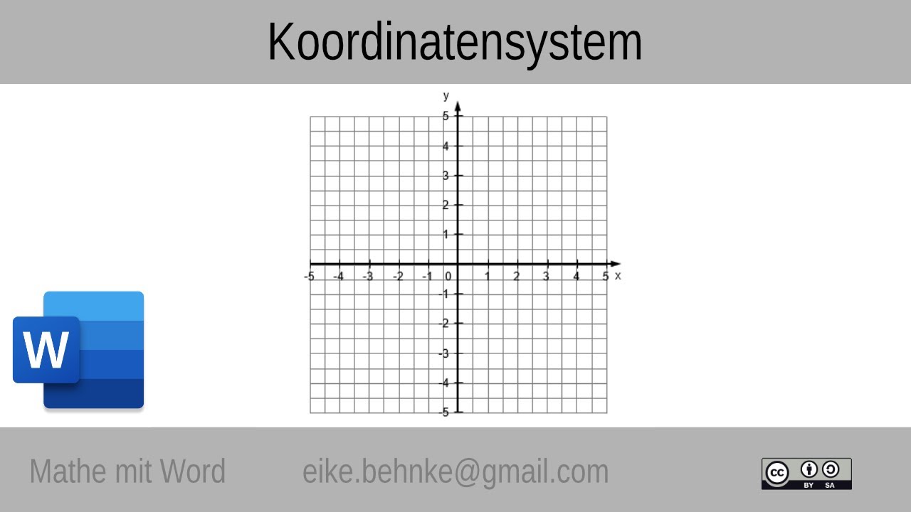 16 Koordinatensystem zeichnen - Mathe mit word - YouTube