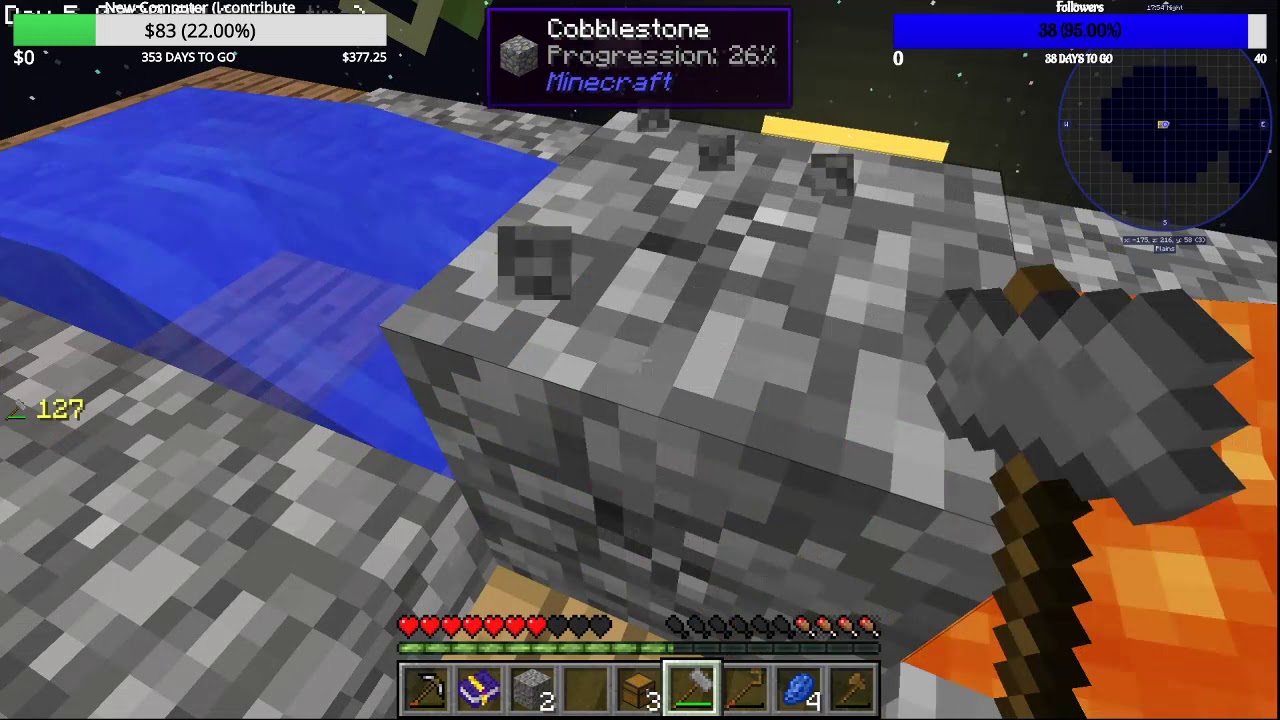 Minecraft SkyFactory 3 Ep. 2 cobble gen complete - YouTube