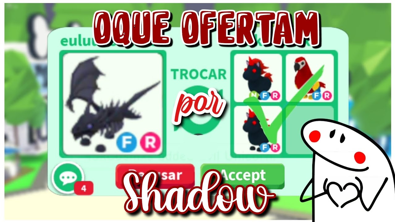 🦇OQUE SHADOW DRAGON TA VALENDO NO ADOPTME?? - TROCAS ADOPTME🦇 - YouTube