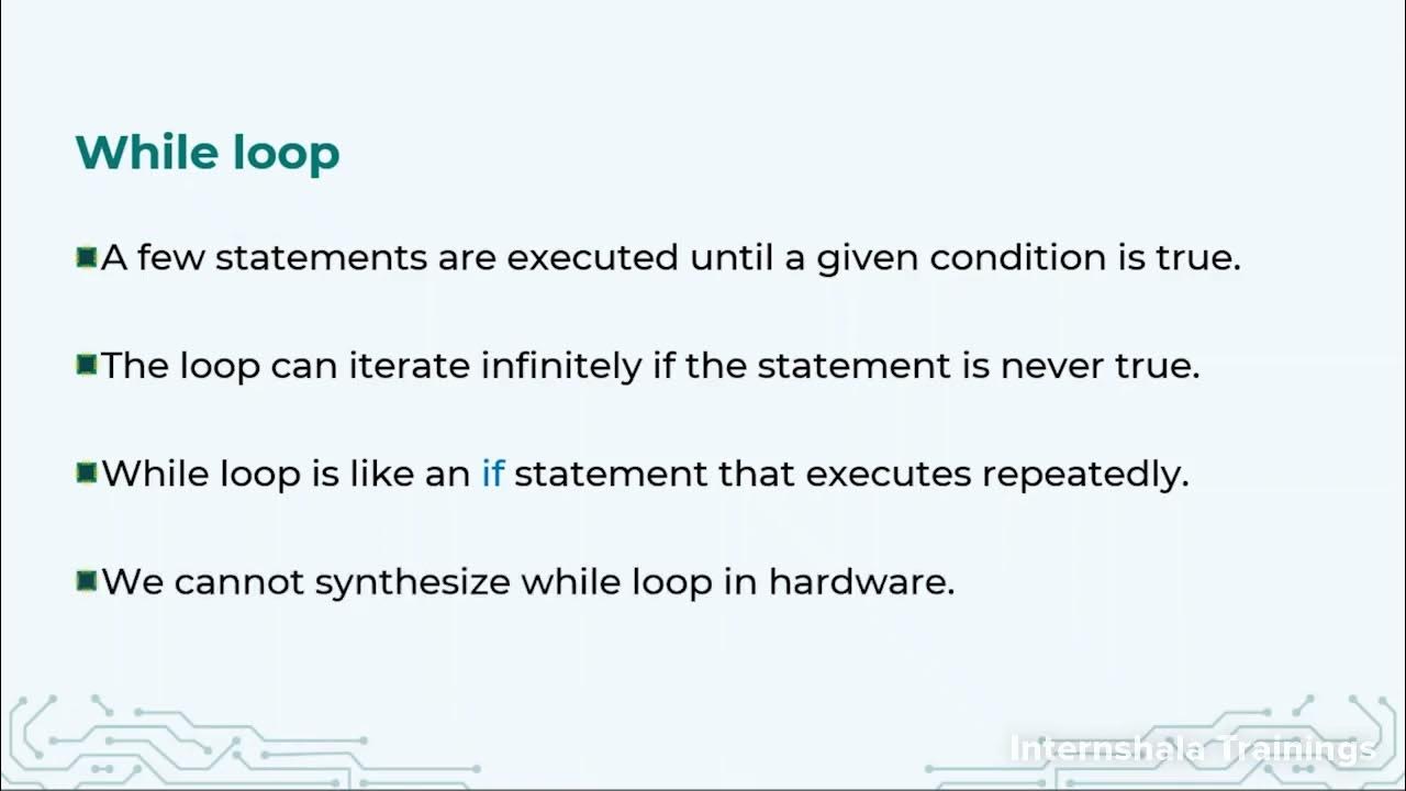 VLSI Design 216: Loops in Verilog - YouTube