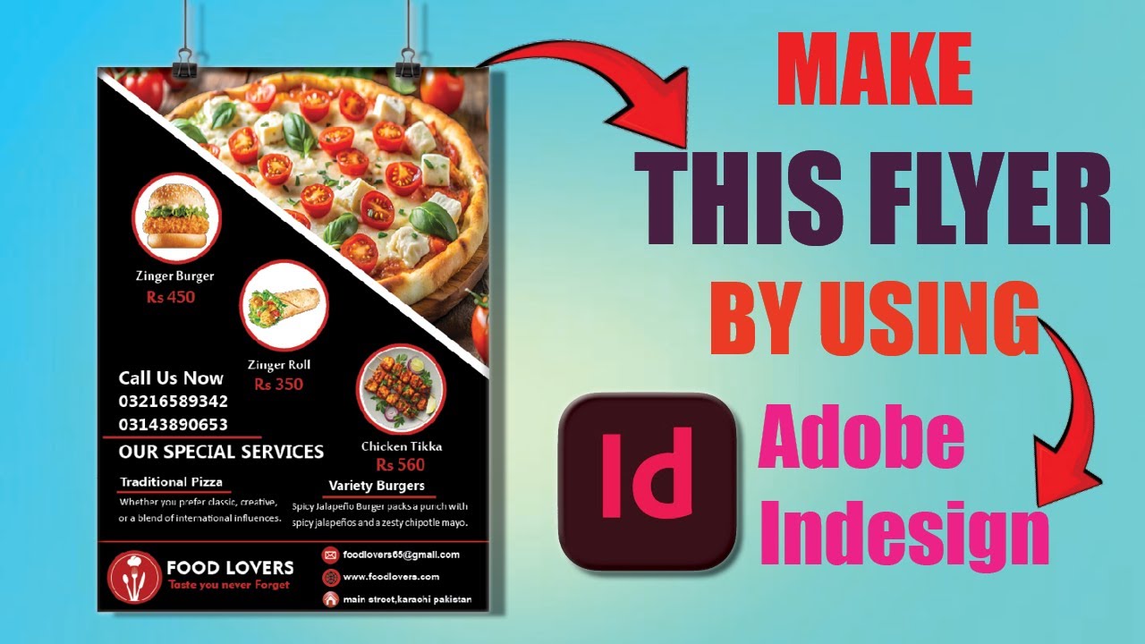 Make A Professional Flyer In Adobe Indesign - Yahya Designer - YouTube