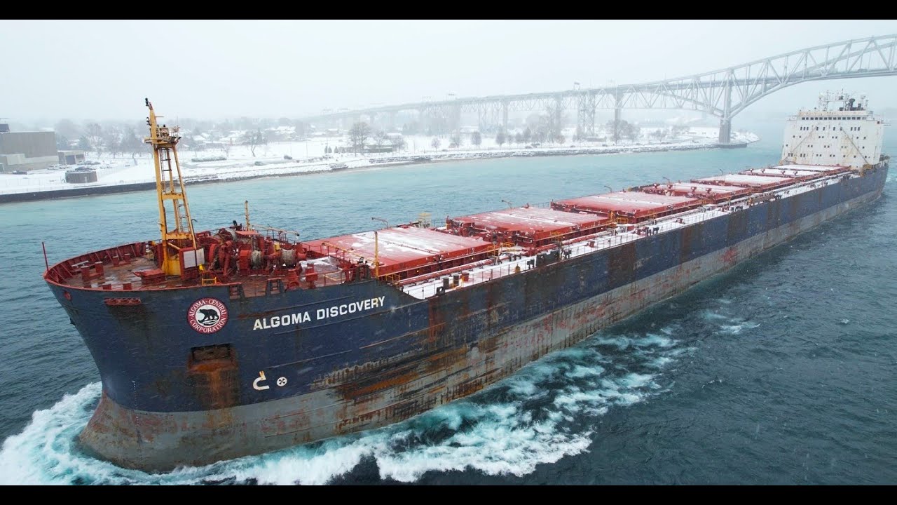 ALGOMA DISCOVERY - Upbound In Snow Port Huron, Michigan 12-20-2024 ...