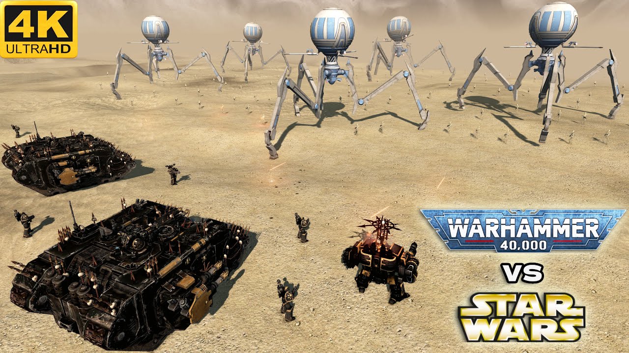 WARHAMMER 40K vs STAR WARS: Chaos Space Marines vs CIS Battle Droids ...