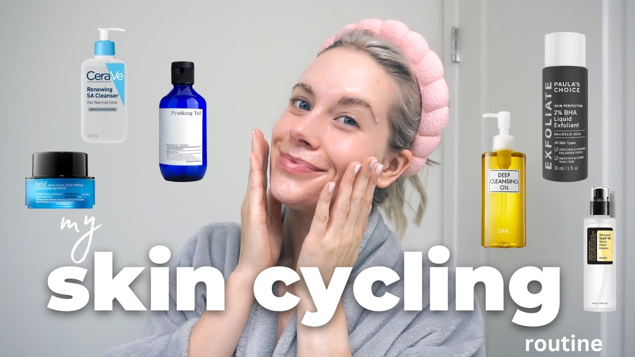 SKIN CYCLING | Acne, Aging & Dark Sports | My Routine & How to - YouTube