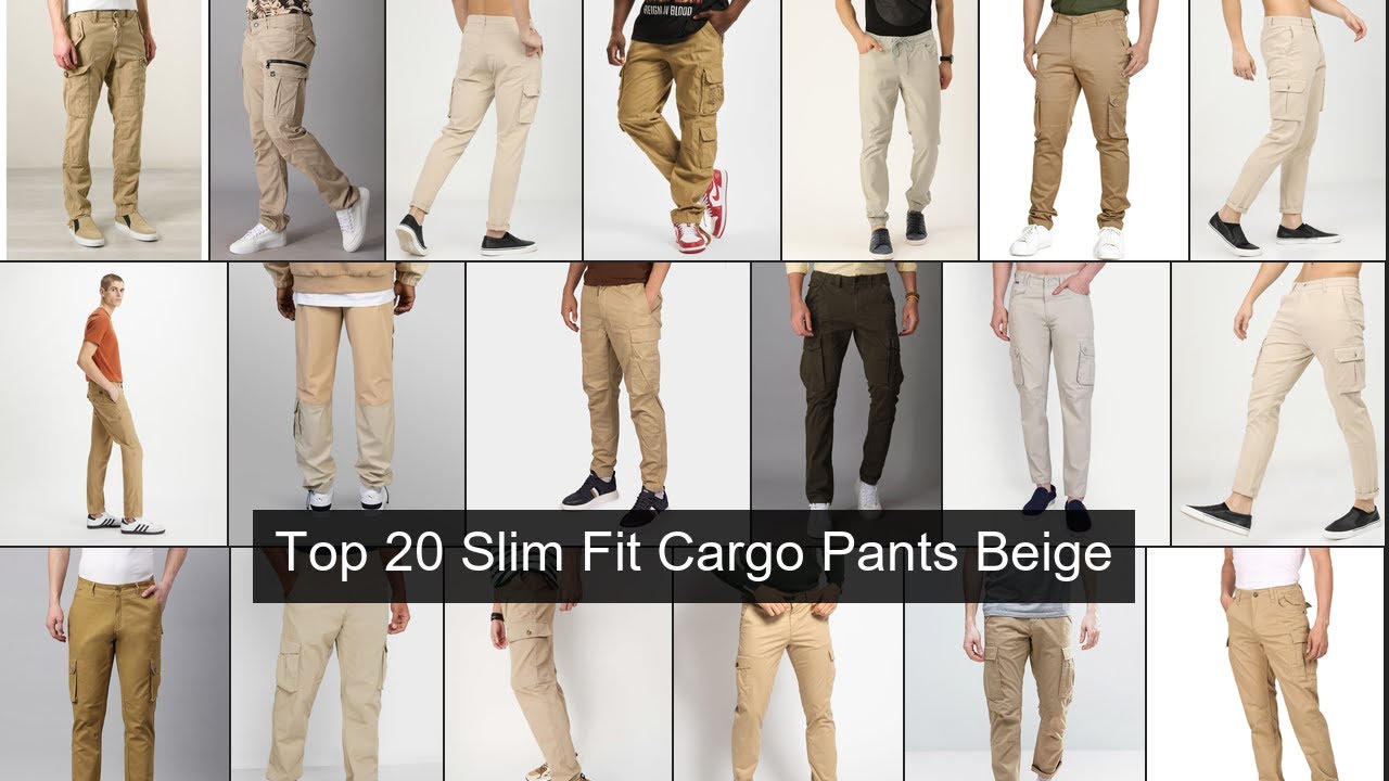Top 20 Slim Fit Cargo Pants Beige Ideas 2 - YouTube