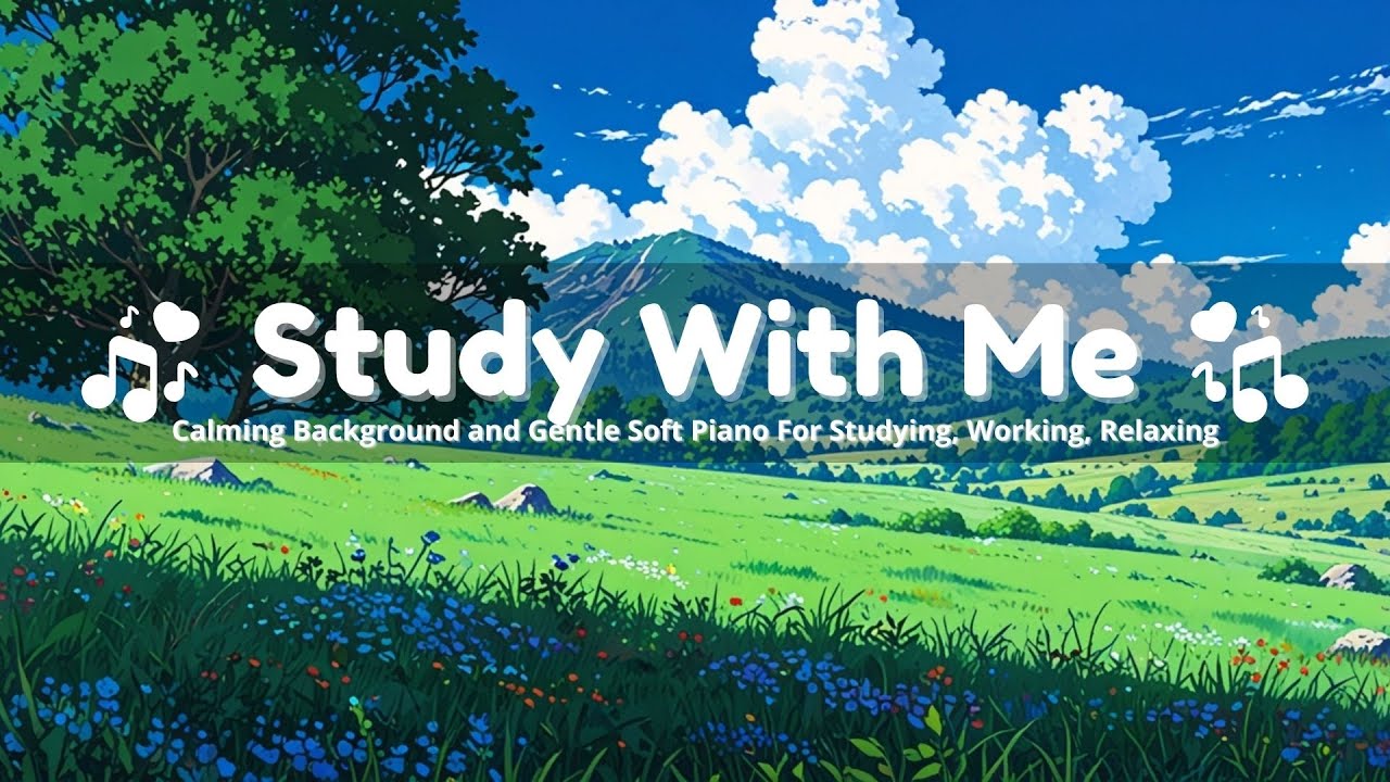 3 Hour Study With Me | Calming and Soft Piano with Relaxing Background ...