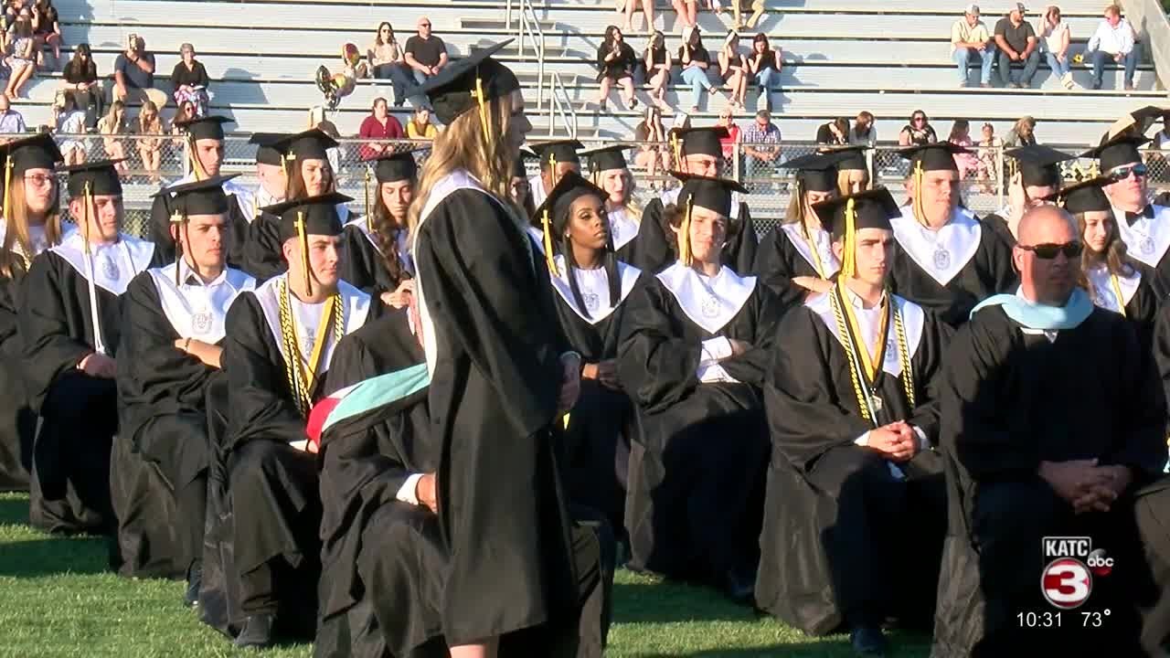 Church Point High School seniors receive diplomas - YouTube