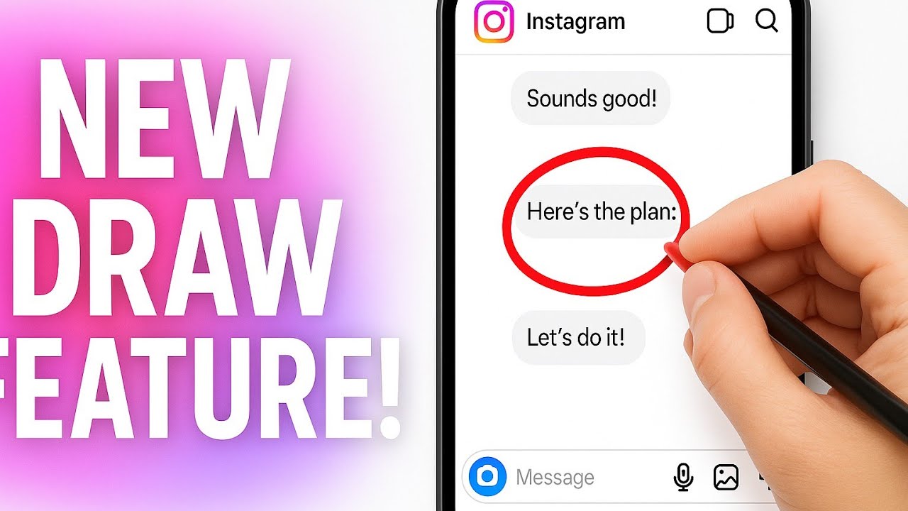 New Draw Feature in Instagram Messages | How to Draw in Instagram DM 2025 - YouTube