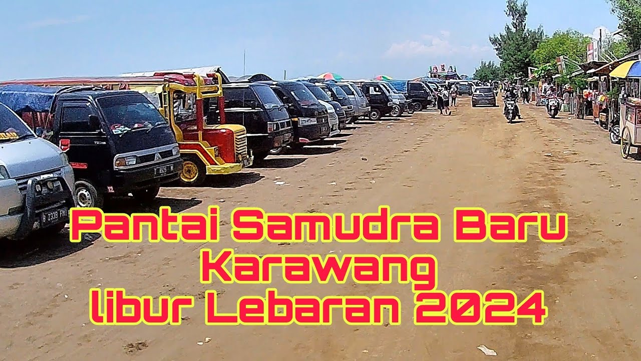Pantai Samudra Baru Karawang Libur Lebaran 2024 - YouTube