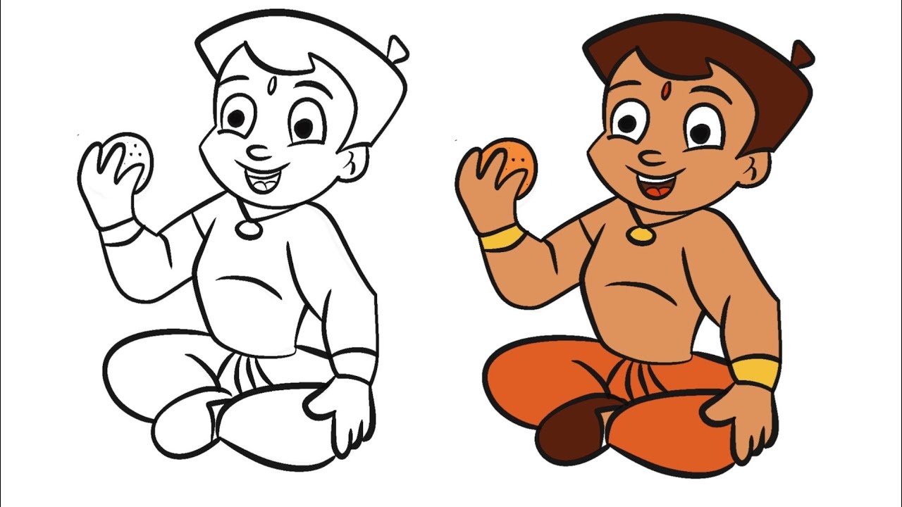 How to draw chota bhim - YouTube