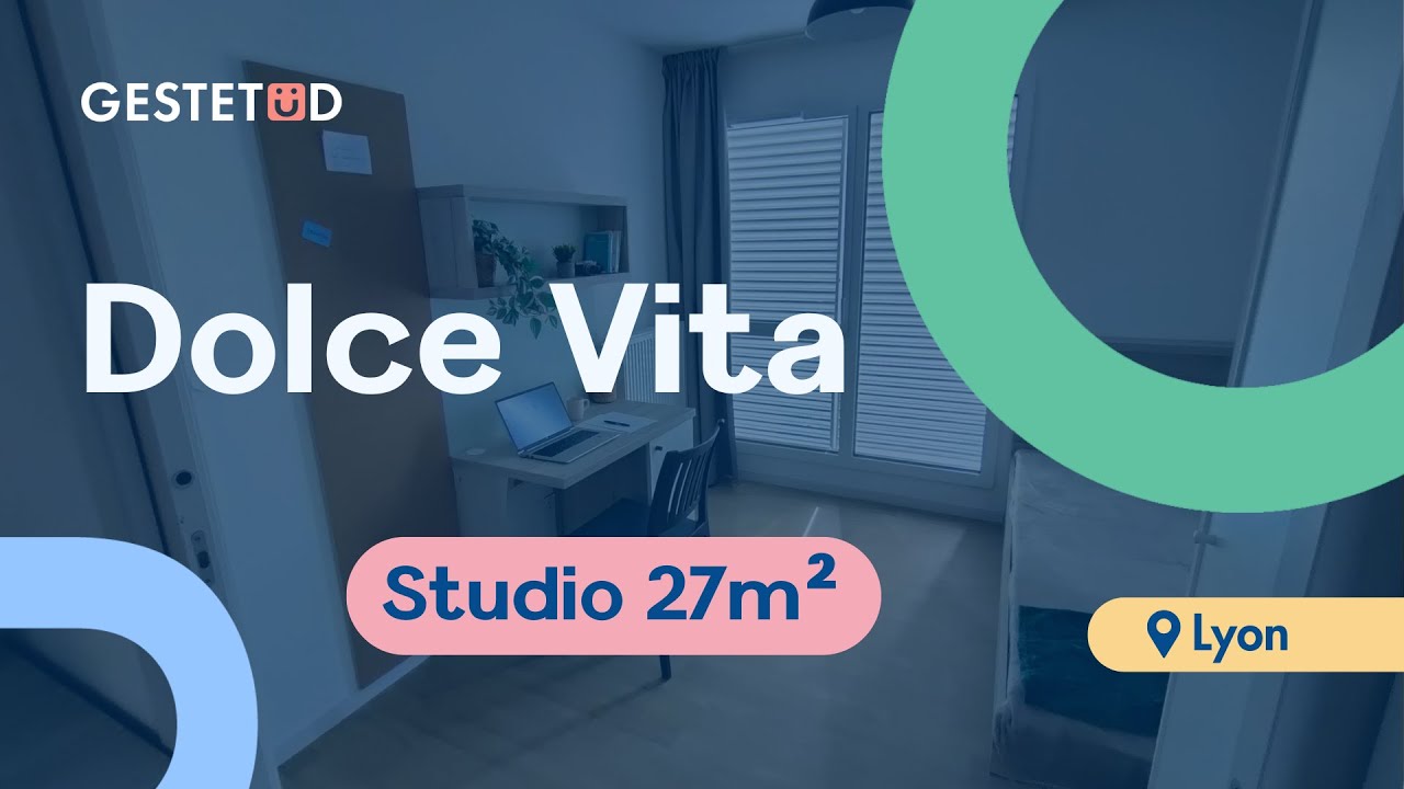 GESTETUD Résidence étudiante Dolce Vita visite virtuelle 27m² - YouTube