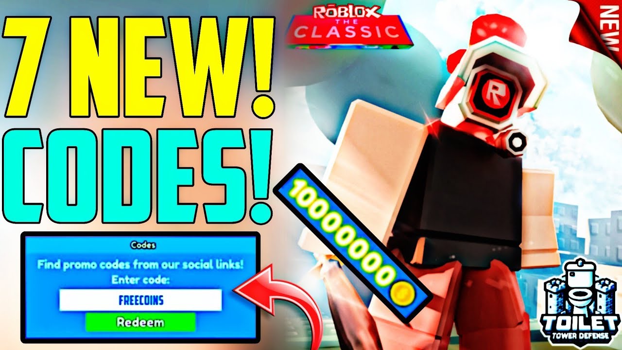 *NEW*ALL WORKING CODES FOR TOILET TOWER DEFENSE - ROBLOX TOILET TOWER ...