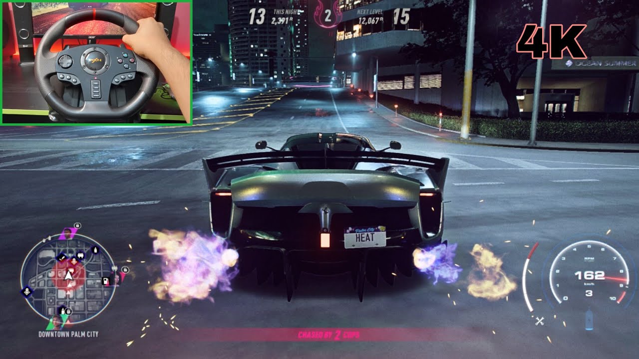 Need For Speed Heat GAMEPLAY#12 - (Steering Wheel + Paddle Shifter ...