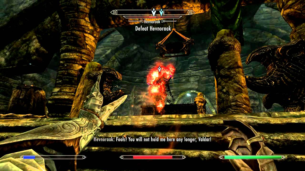 The Elder Scrolls V (Skyrim) : How to beat Hevnoraak - YouTube