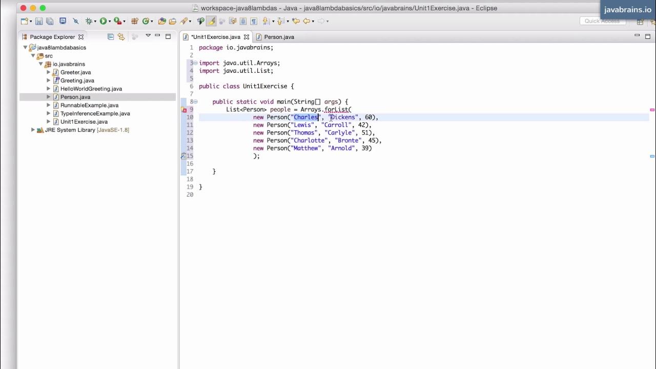 Java 8 Lambda Basics 13 - Lambda Exercise - YouTube