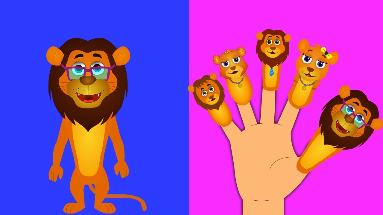 Lion finger family - kids Rhymes song || #kidsrhymes #kidsstory # ...