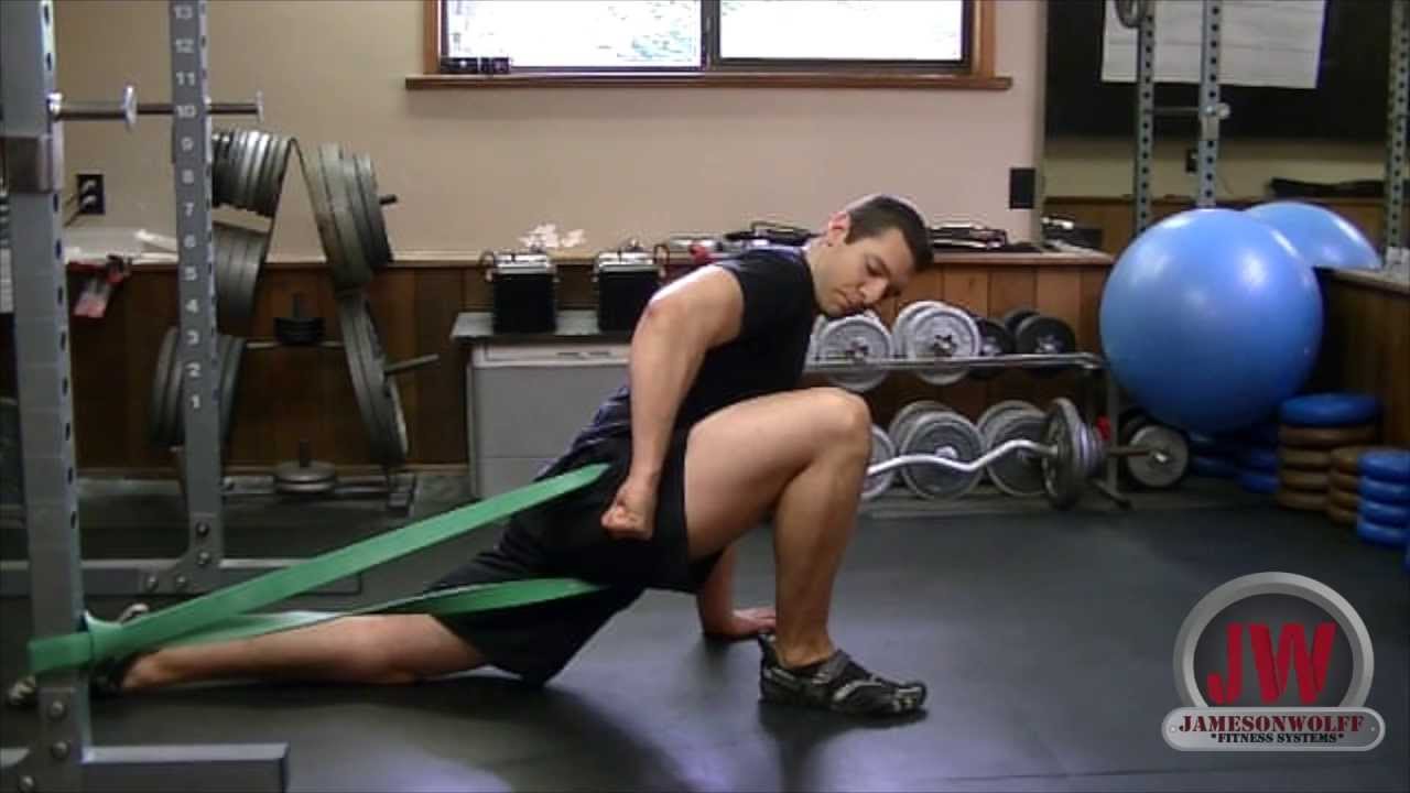 Banded Single Leg Flexion And External Rotation - YouTube