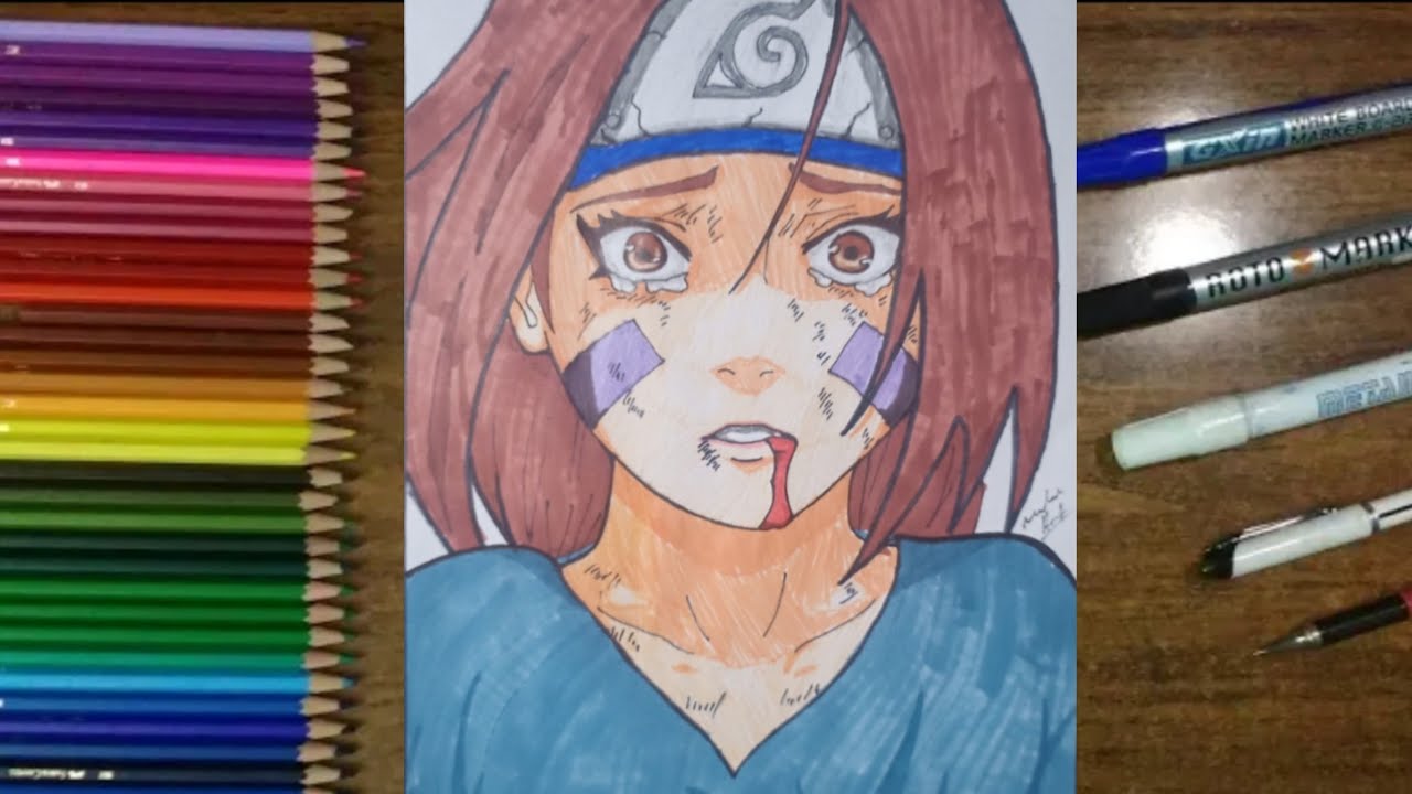 Drawing Rin (Naruto) Anime Drawing - YouTube