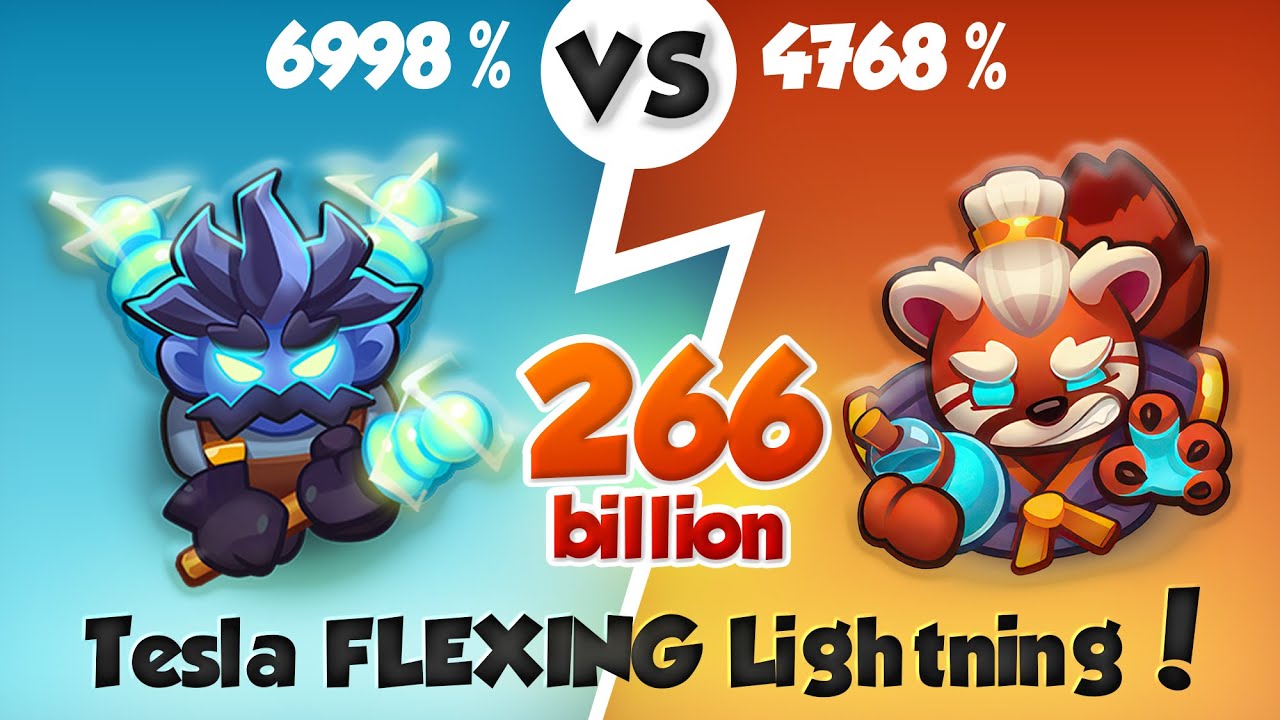 TESLA Flexing Lightning Power = 266 Billion | You Tried? PVP Rush ...