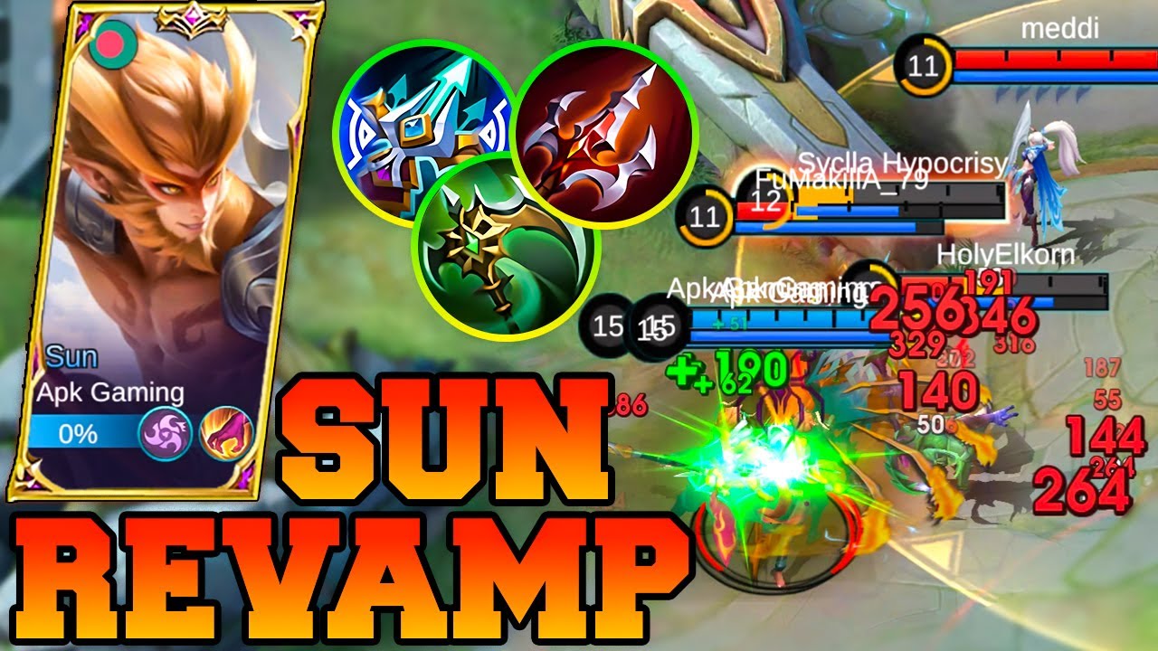 MLBB New Revamp Sun is Monster !! Sun Revamp Gameplay 2023 Best Build ...
