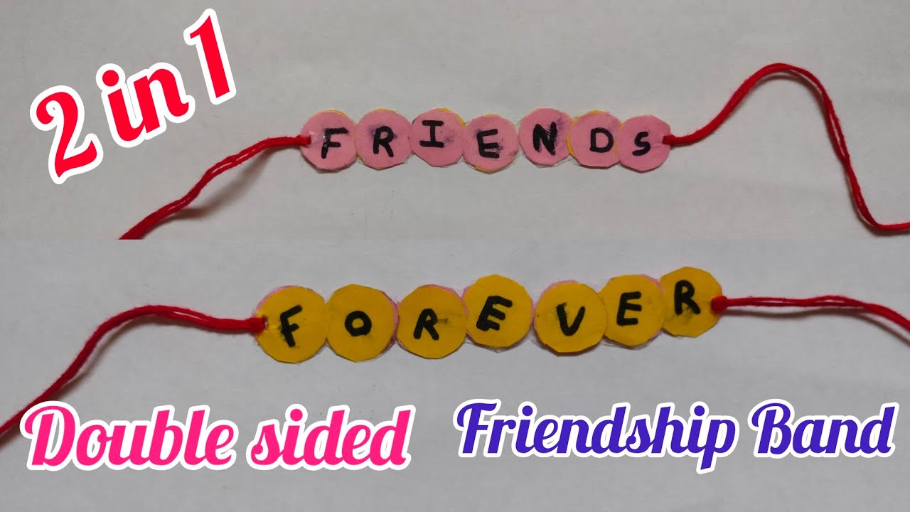 Double sided Friendship Band making idea | 2 in 1 Handmade Friendship ...