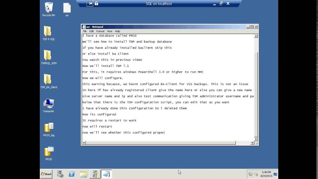 TDP for SQL Installation and Configuration - YouTube