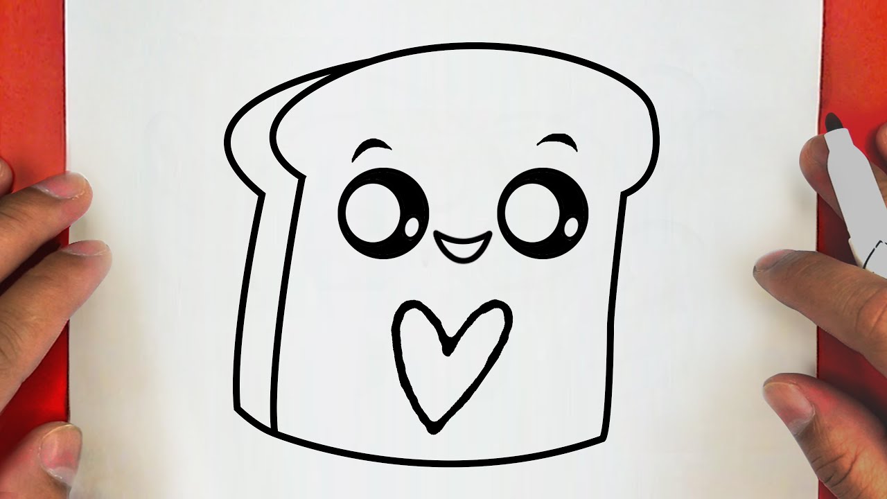 HOW TO DRAW A CUTE BREAD JAM , STEP BY STEP, DRAW Cute things - YouTube