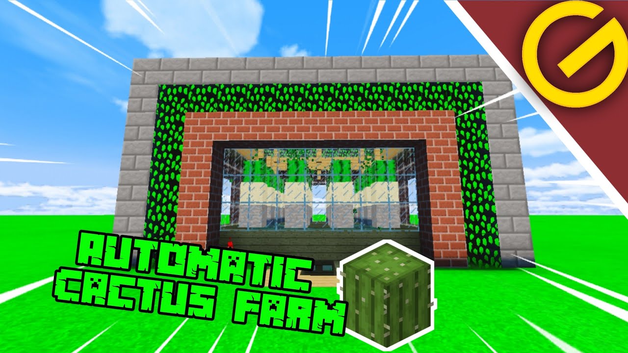 Cara Membuat Automatic Cactus Farm Minecraft - YouTube