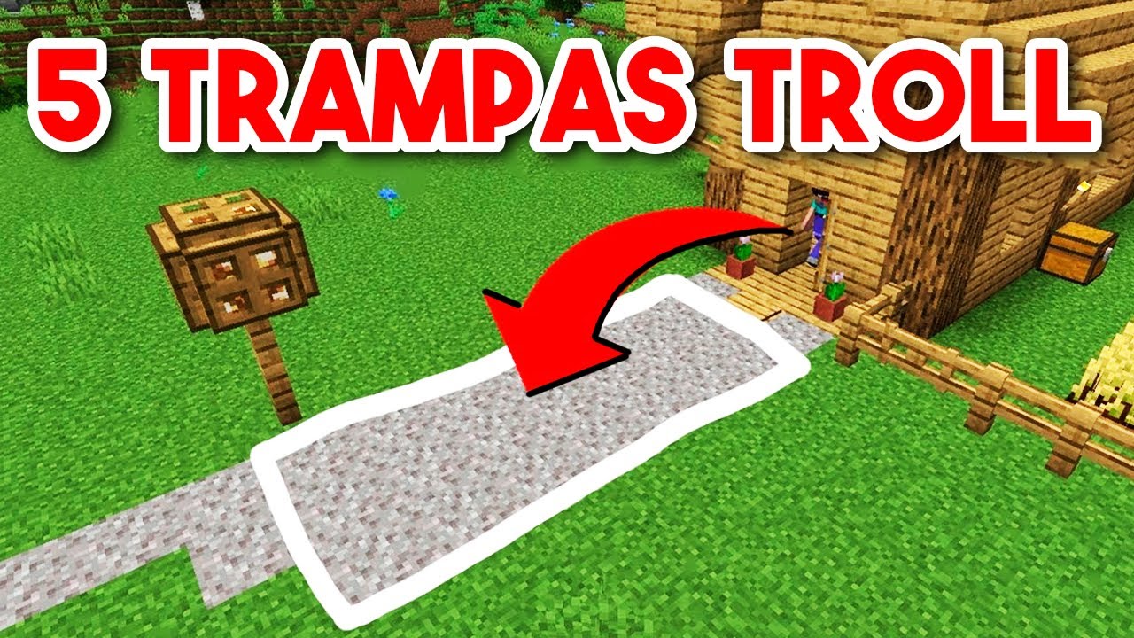 5 Trampas TROLL para VENGARSE de los COMPAS en MINECRAFT!! | MAPA TROLL ...