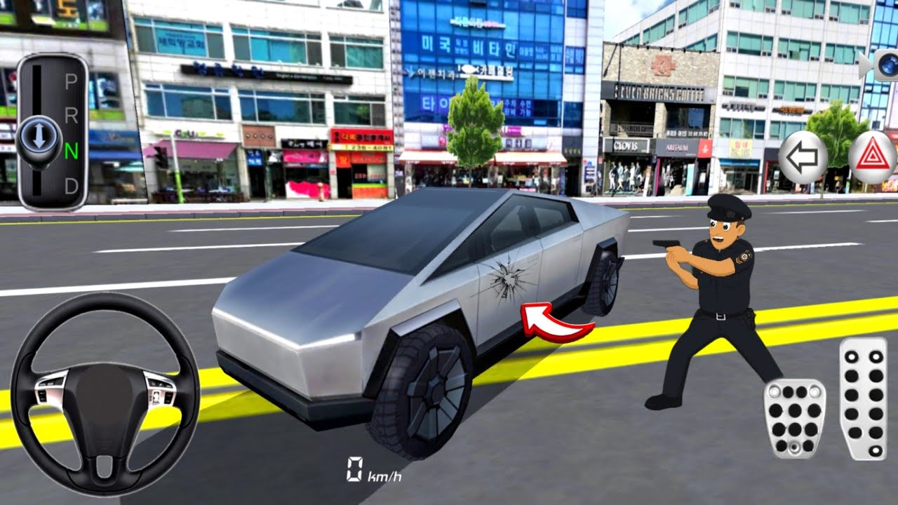 New Bulletproof Tesla Cybertruck in 3d Driving Class 🔥 New Update V30 ...
