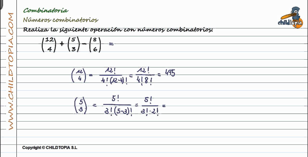 Numeros Combinatorios Numeros Combinatorios
